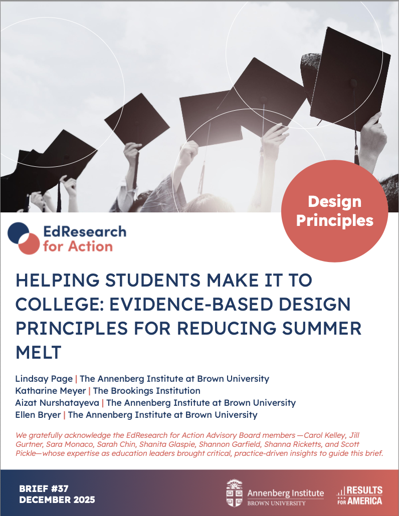 Helping Students Make It to College: Evidence-Based Design Principles ...